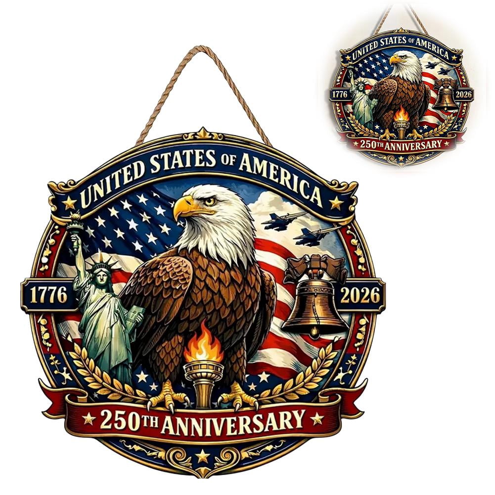 Agiufgs Wooden Patriotic Wreath 15.75 in, Commemorative 250th ...