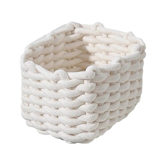 Agiufgs Woven Rope Storage Basket, Handwoven Cotton Cloth with Closet ...
