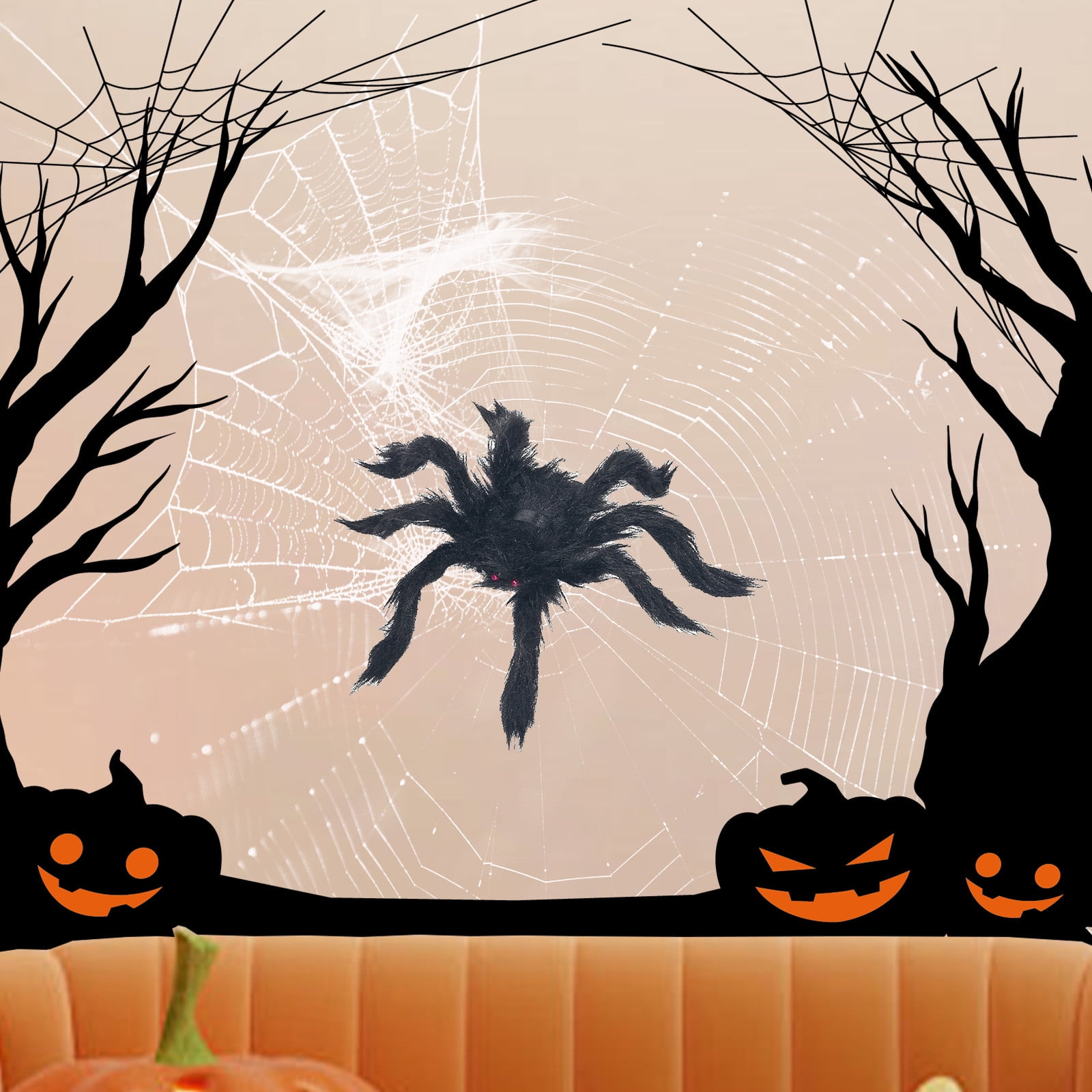 AgjDHH Halloween Decor, Halloween Decoration Props Spooky Plush Spider ...