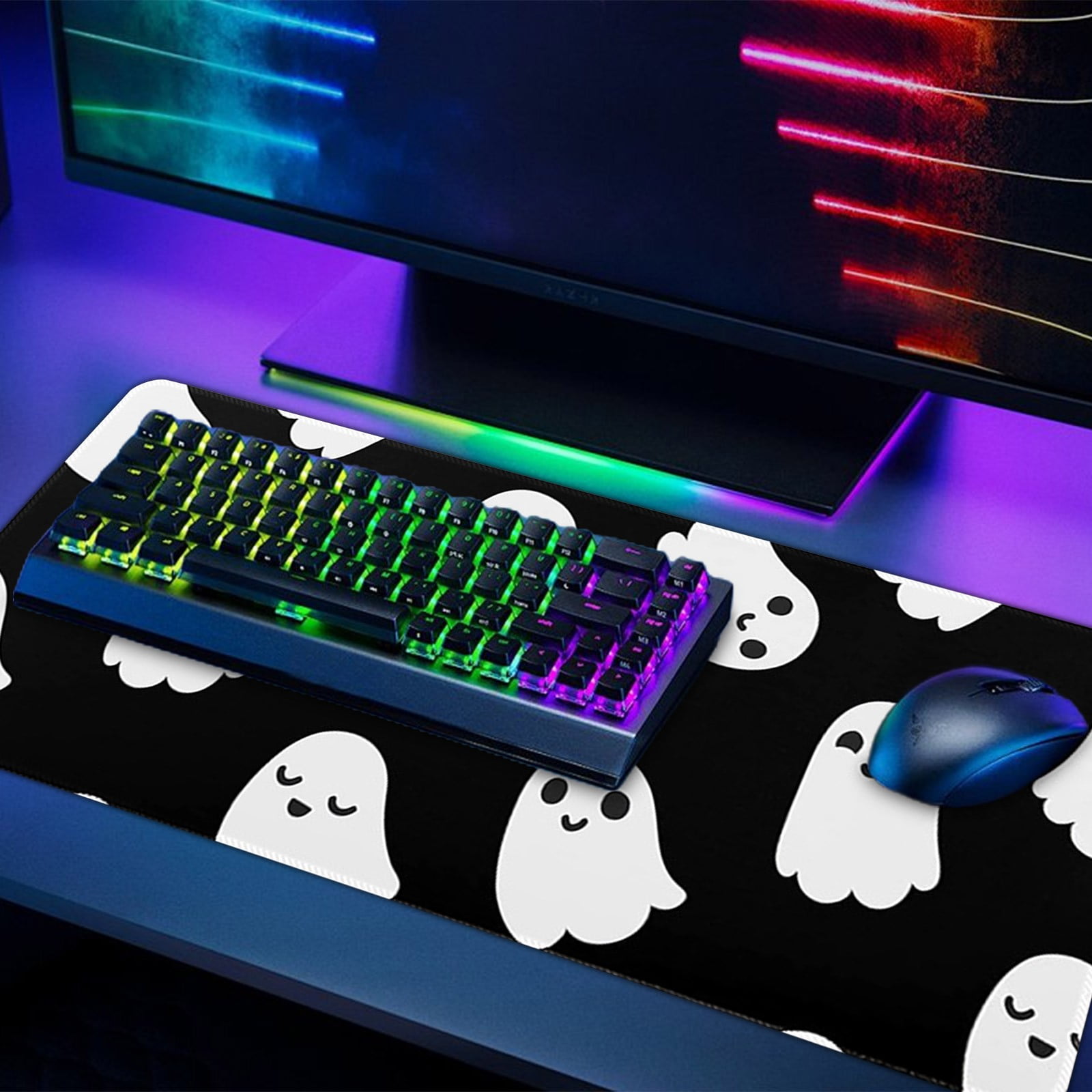 AgjDHH Under 10$ Halloween Decor Clearance, Halloween Cute Ghost Mouse Pad Thickened Computer ...