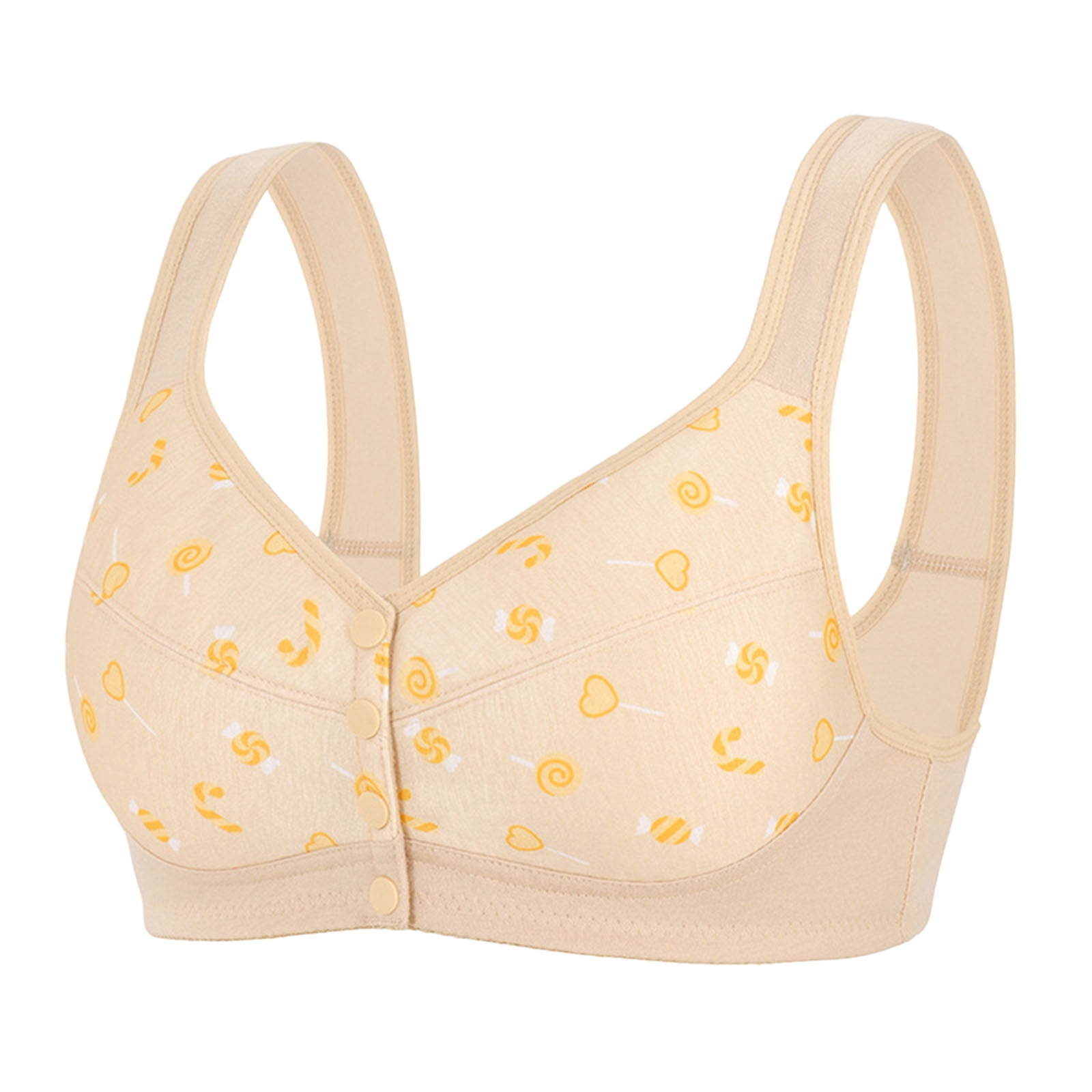 Agkizg Adjustable Breathable Thin Bra Front Closure Wireless Push Up ...