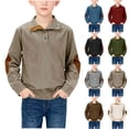 Agkizg Boys Colorblock Button Down Shirt, Long Sleeve Collared Top ...