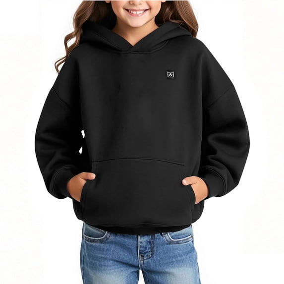 Agkizg Boys Heated Hoodie with Control, Warming Sweatshirt, USB Powered ...