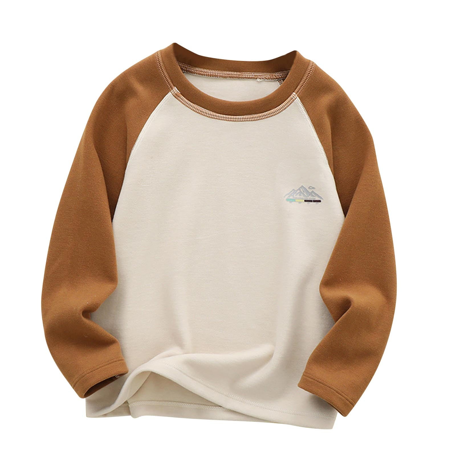Agkizg Boys Temperature Sensing Thermal Long Sleeve Tee, Round Neck ...