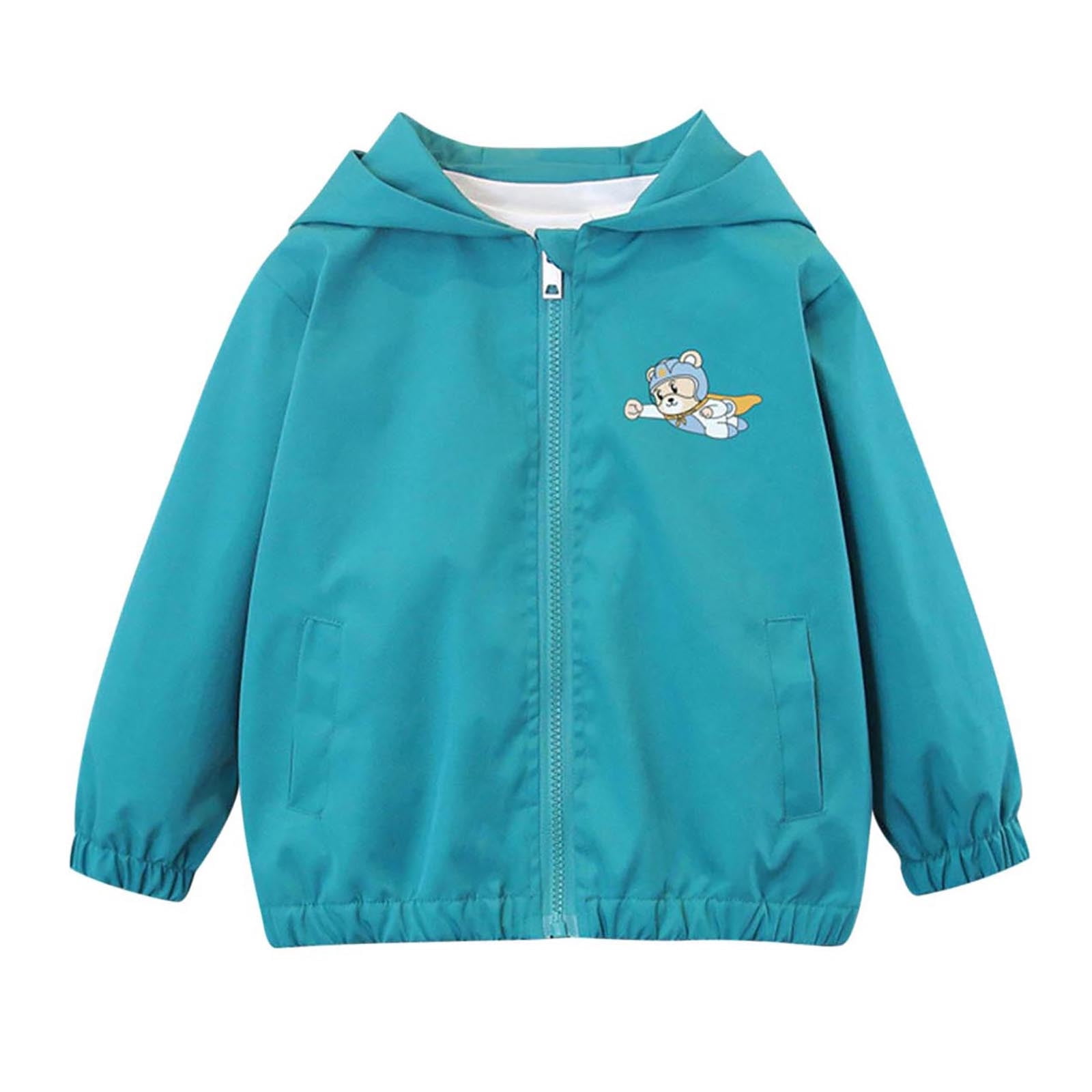 Agkizg Fall Boys Girls Rain Jackets,Boys Girls Waterproof with Hood ...