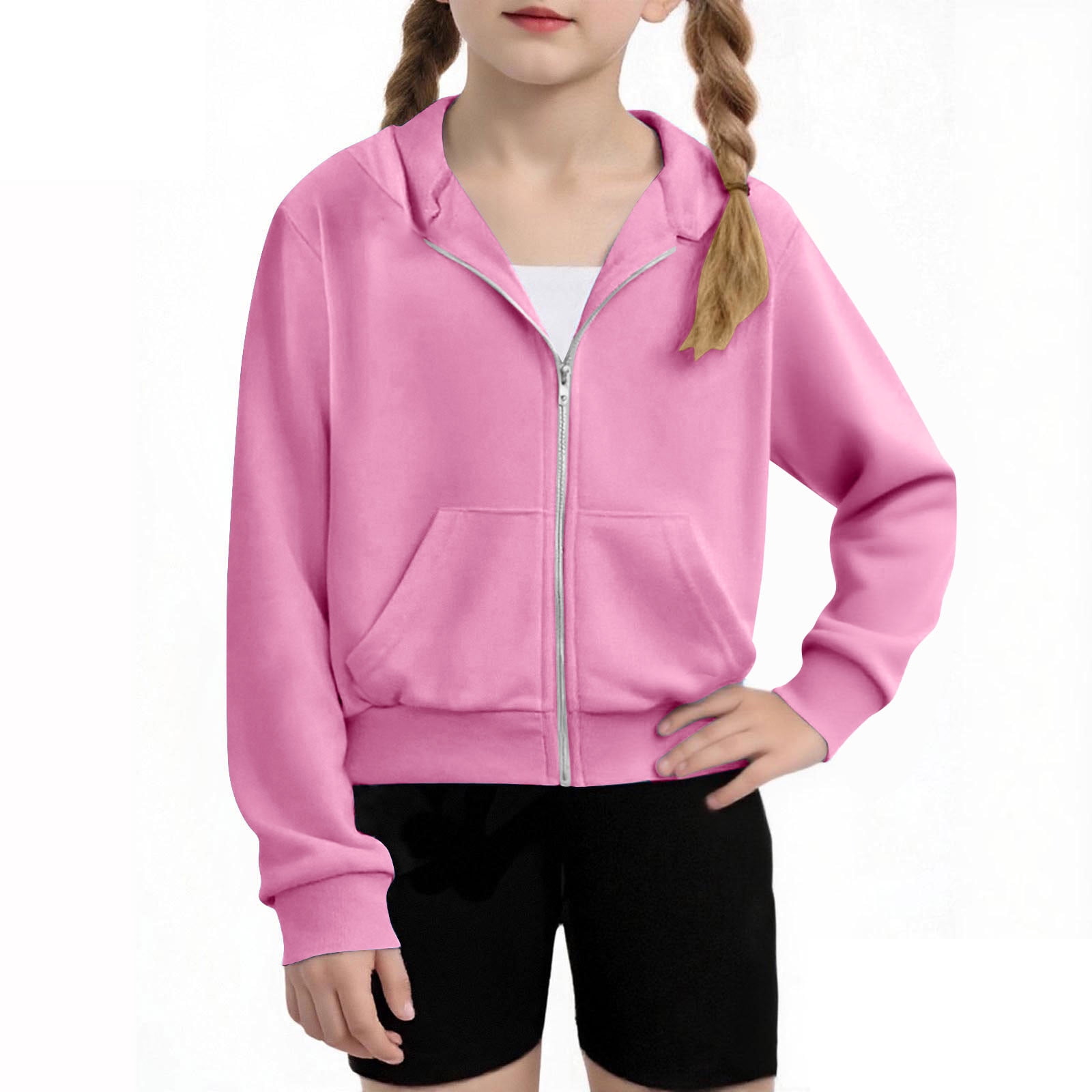 Agkizg Fall Girls Zip Up Hoodies,Girls Long Sleeve Sweatshirts Jackets ...