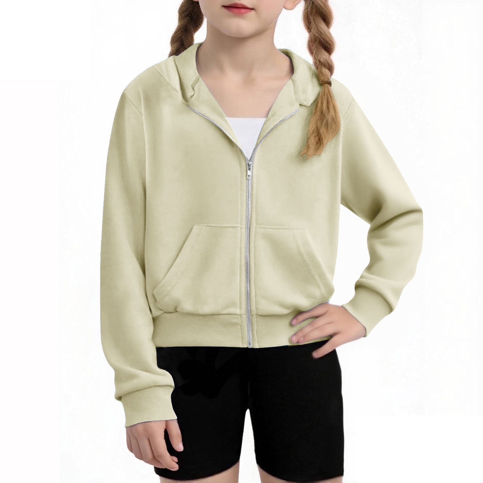 Agkizg Fall Girls Zip Up Hoodies,Girls Long Sleeve Sweatshirts Jackets ...