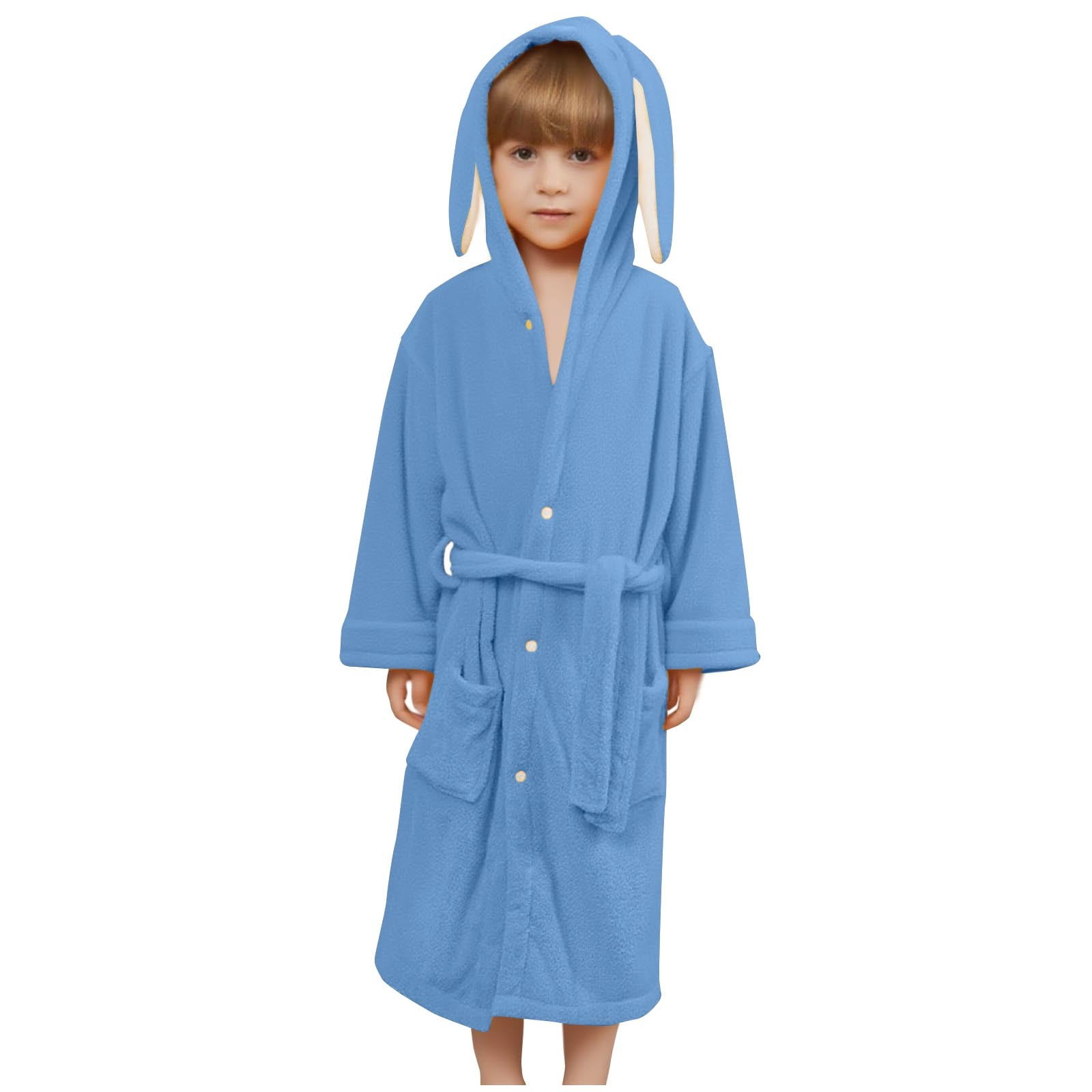 Agkizg Fall/Winter Toddler Boys Girls Fleece Lined Bathrobe,Long Robes ...