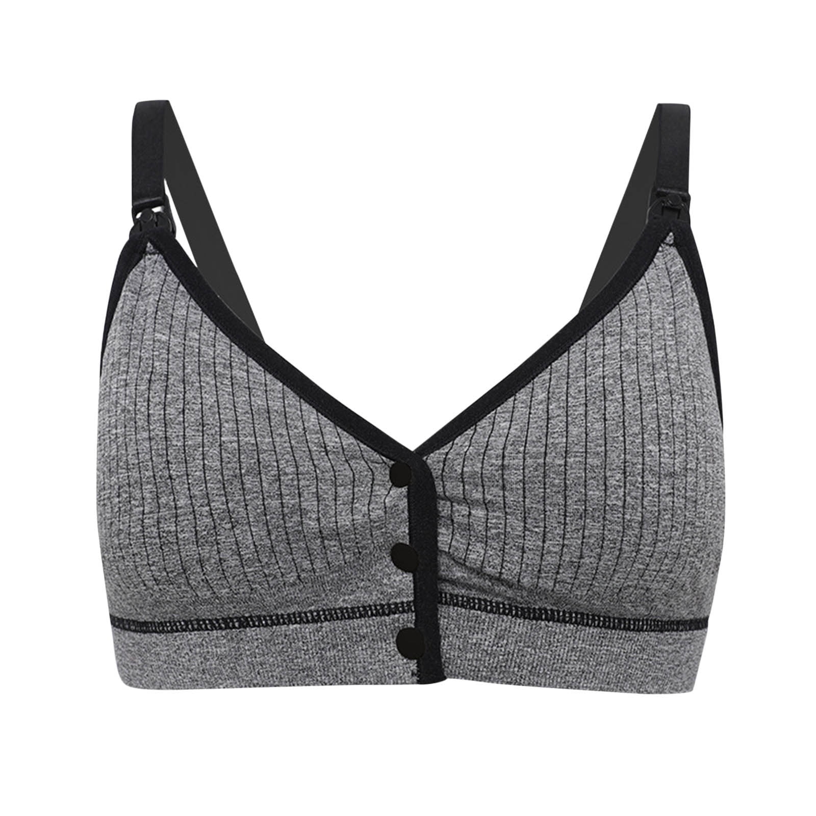 Agkizg Fashion Front Open Wireless Bra Half Fixed Cup Push Up ...