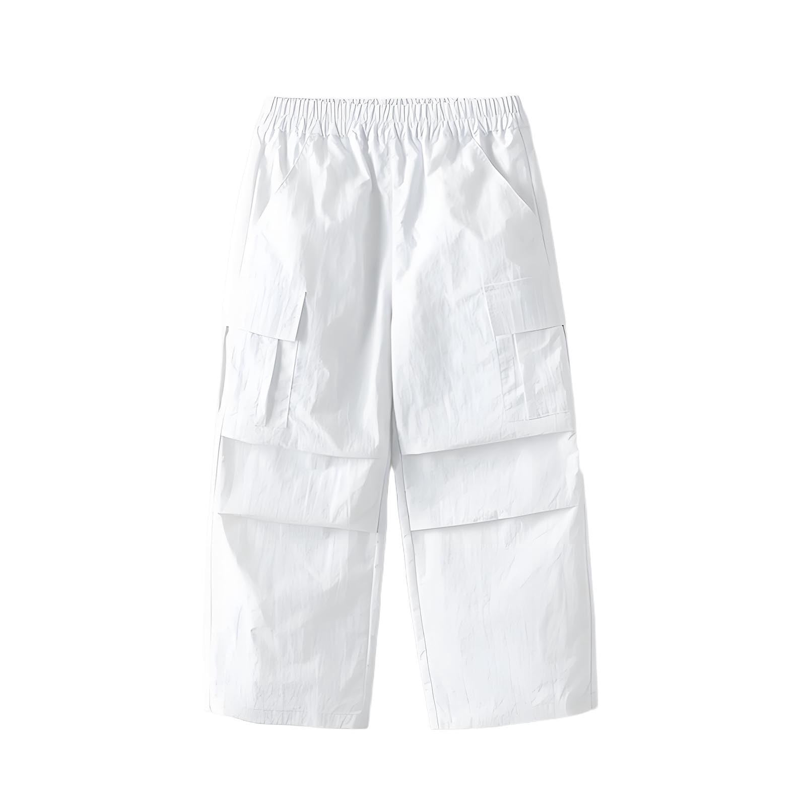 Agkizg Girls Cargo Pants,Girls Wide Leg Pants,Boys and Girls Summer ...