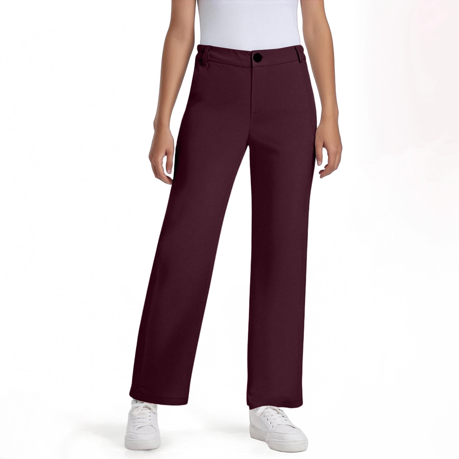 Agkizg Girls Casual Pants,Girls Straight Leg Pants,7-16 Years Middle ...