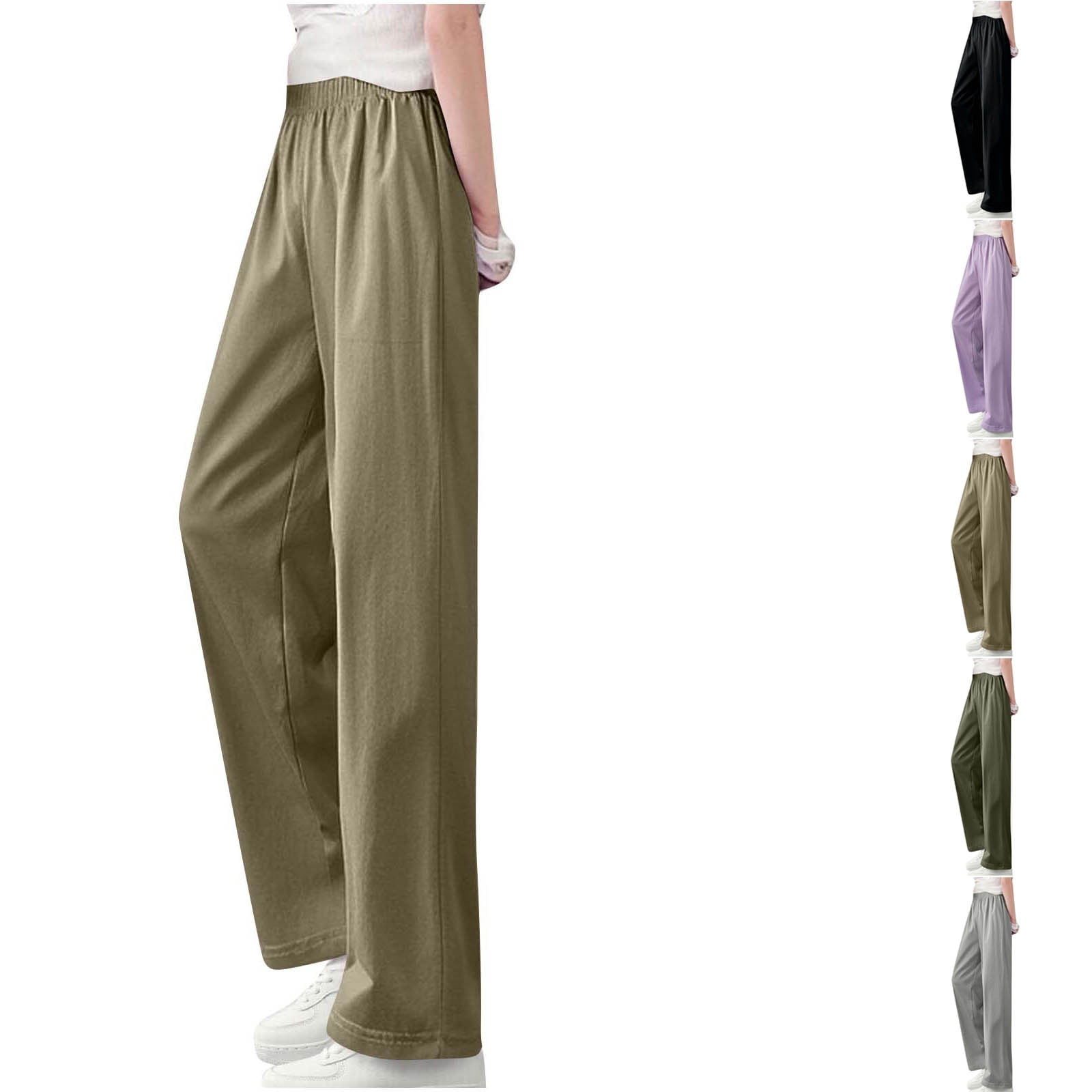 Agkizg Girls Casual Pants,Girls Straight Leg Pants,Summer Eight Inch ...