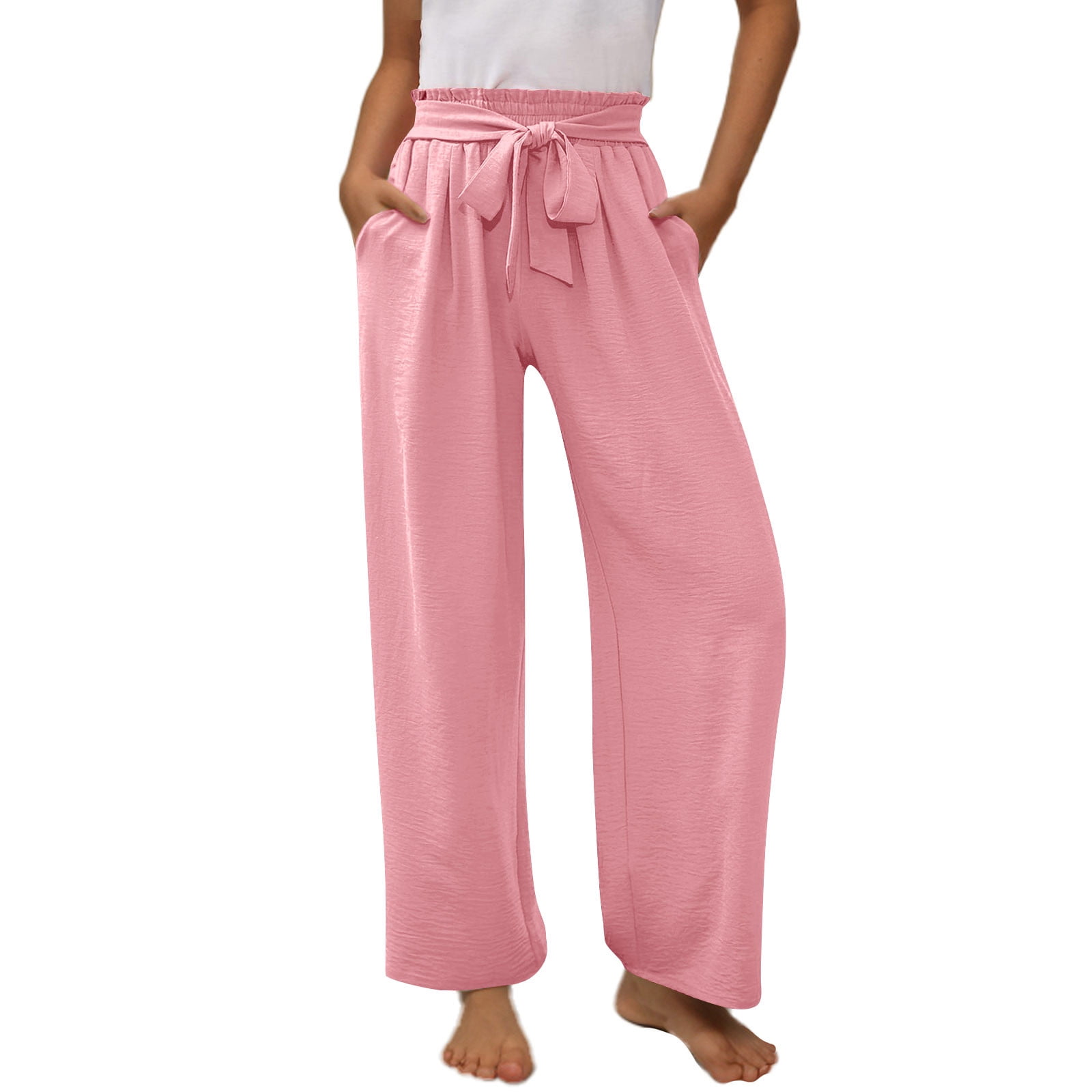 Agkizg Girls Casual Pants,Girls Wide Leg Pants,Pants Casual Smocked ...