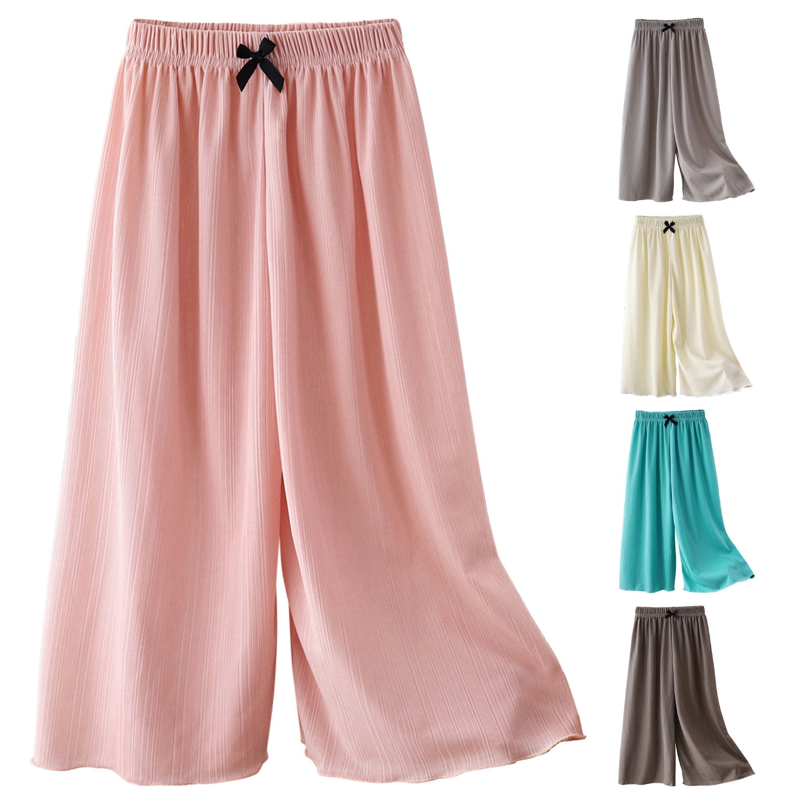 Agkizg Girls Casual Pants,Girls Wide Leg Pants,Small and Medium-sized ...
