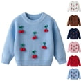 Agkizg Girls Fall Embroidered Sweater, Long Sleeve Cute Crewneck ...