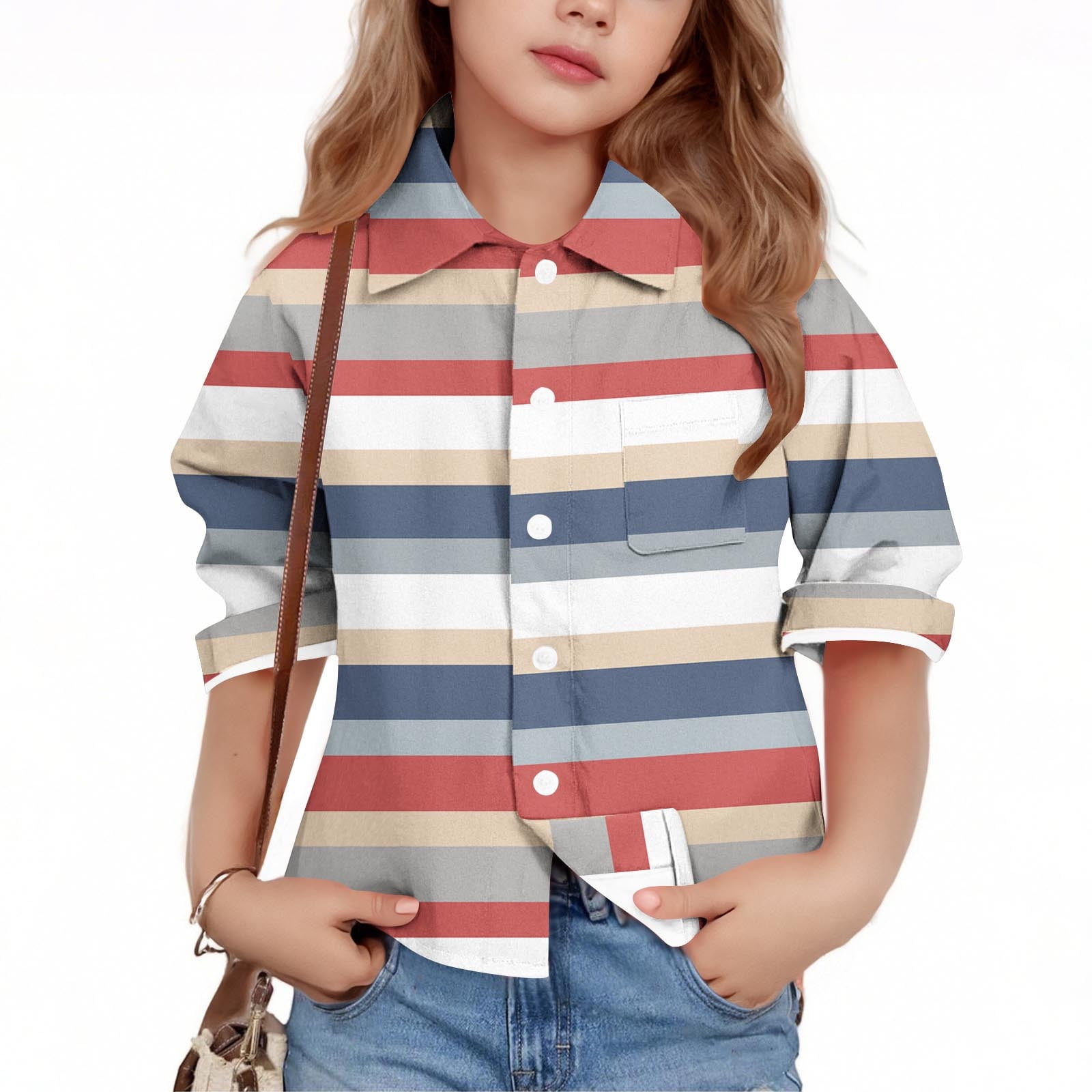 Agkizg Girls Striped Shirts,Toddler Girls Fall Clothing,Kids Long ...