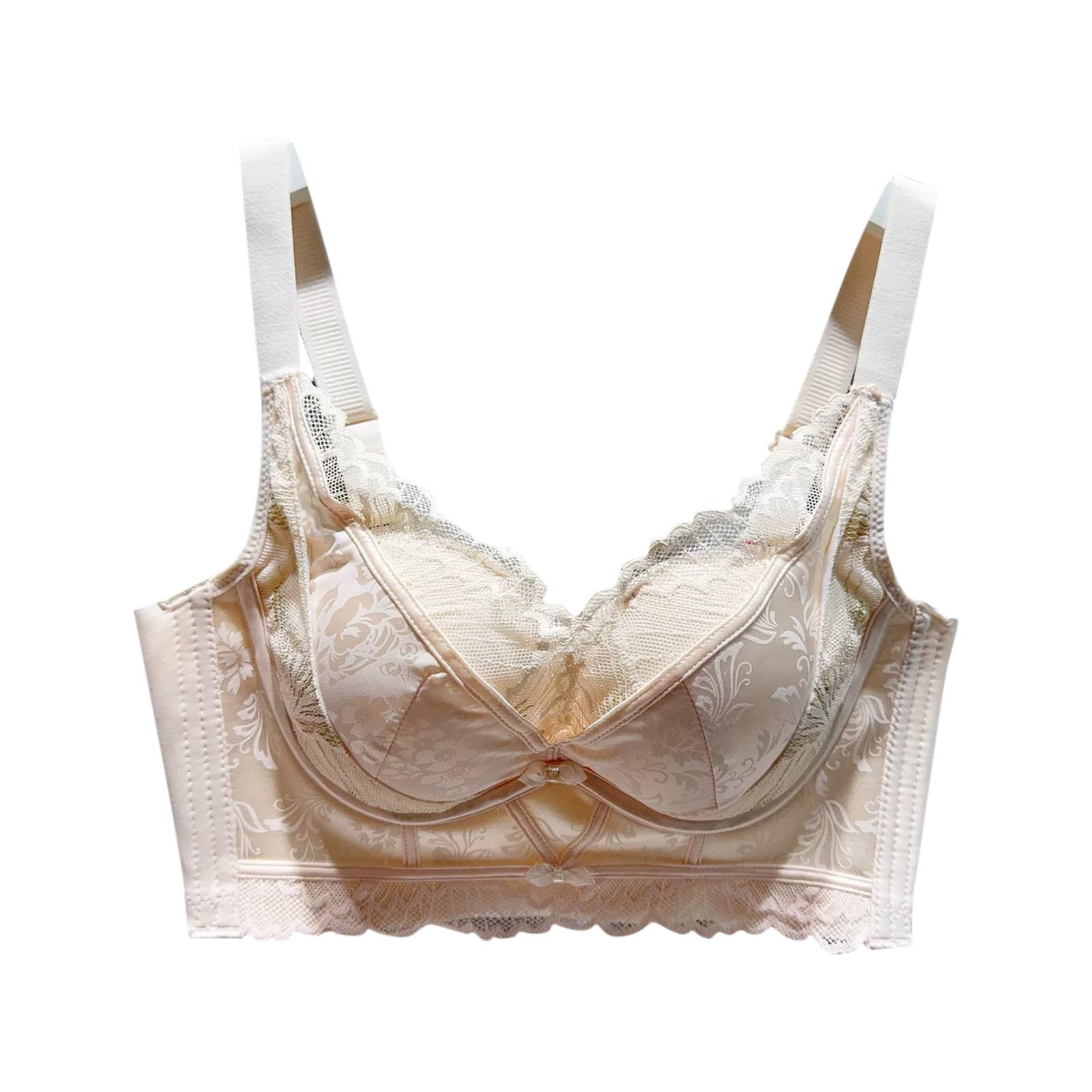Agkizg Lace Wireless Push Up Bra Breathable Seamless Soft Comfortable ...