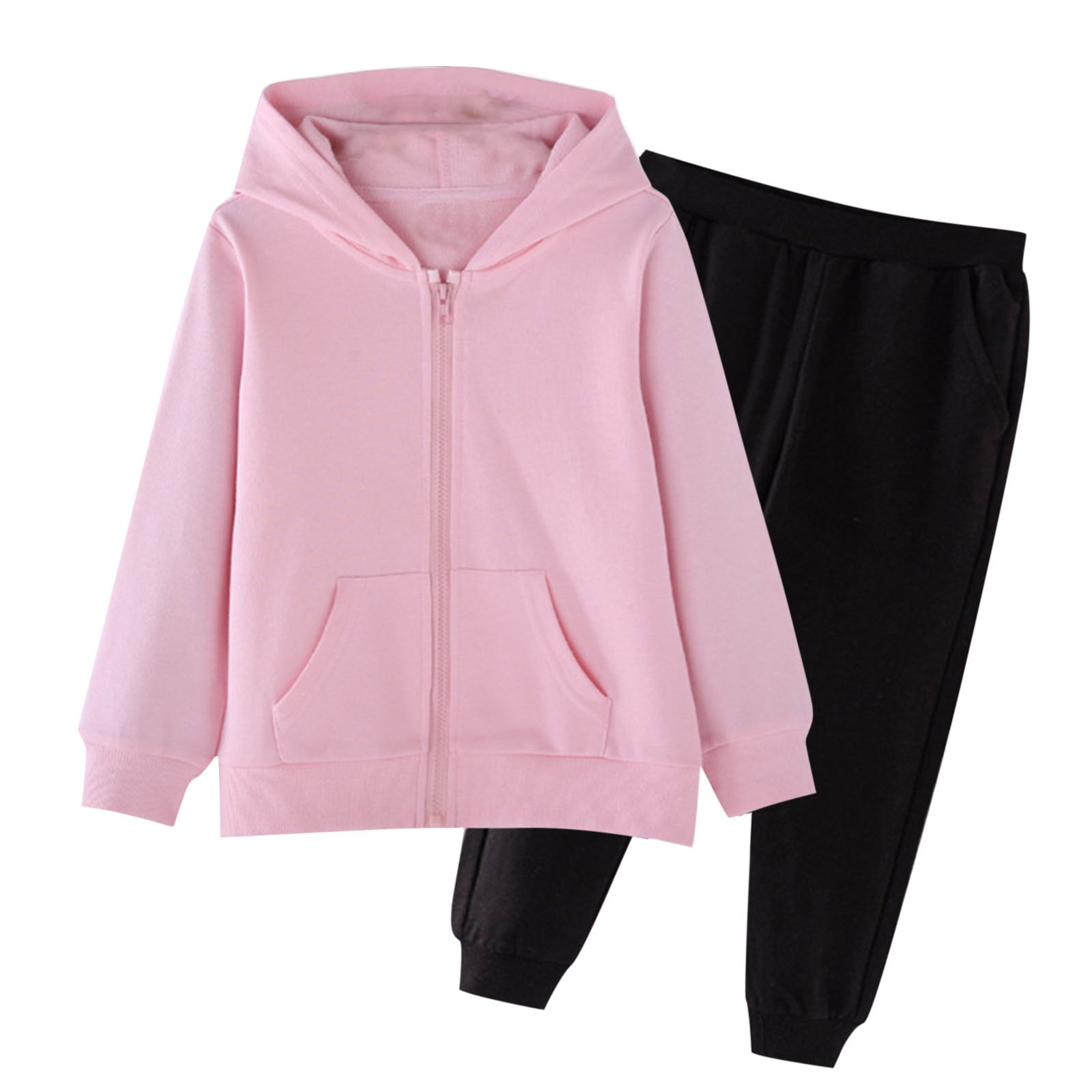 Agkizg Matching Sets for Kids Clothing Toddler Girls Outfit Sets Solid ...