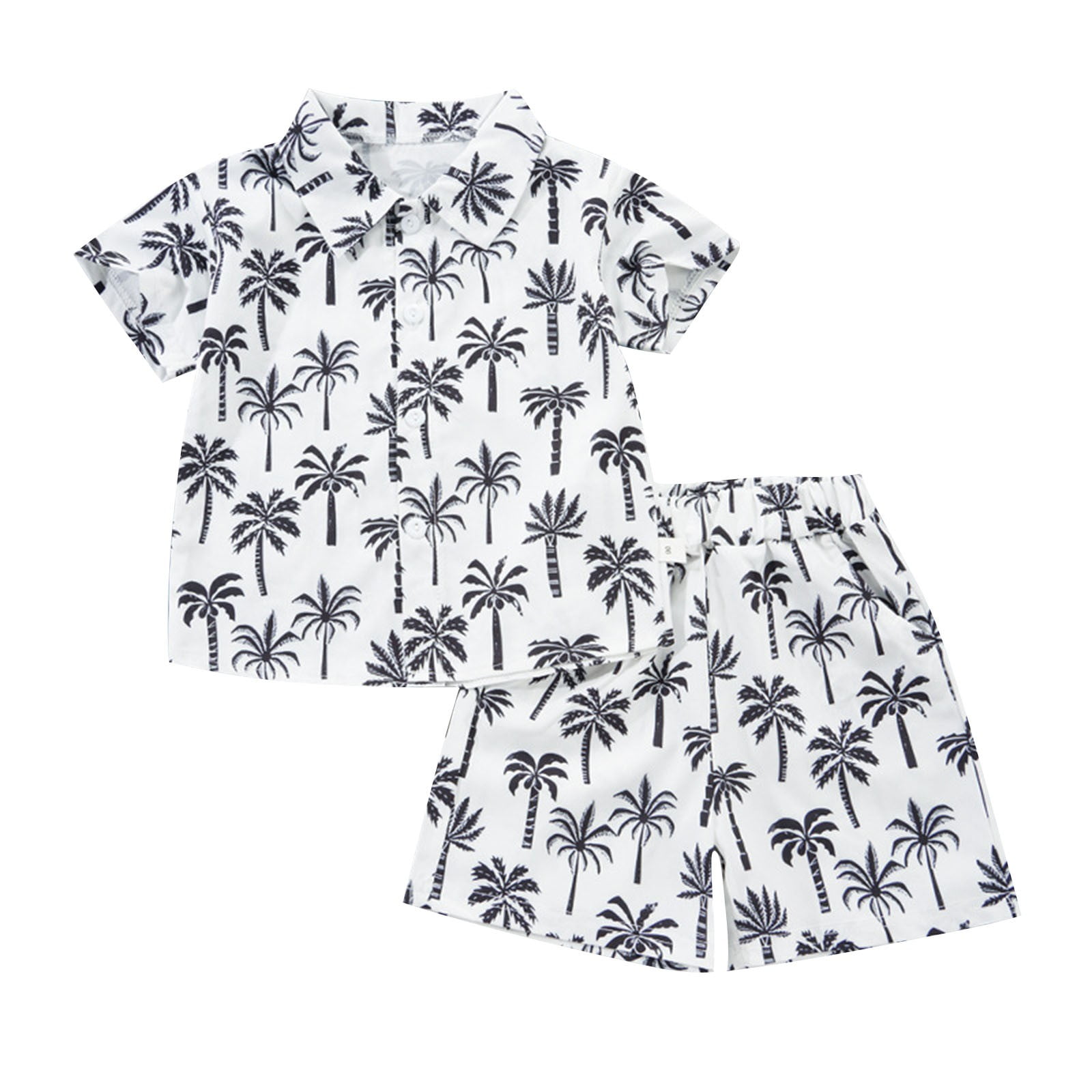 Agkizg Matching Sets for Kids Clothing Short Sleeve Hawaiian Graphic ...