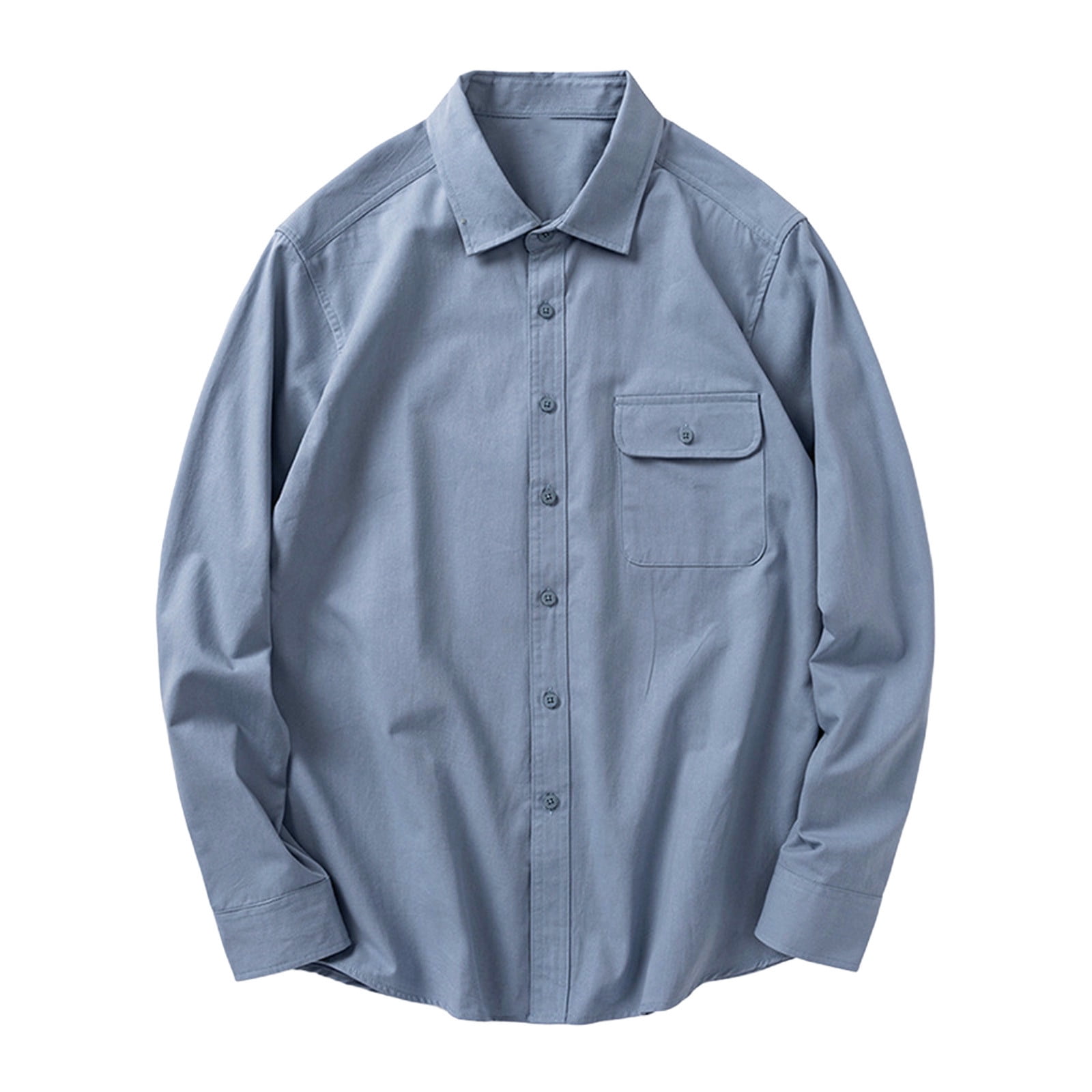 Agkizg Men Long Sleeve Shirts,Mens Casual Shirts,Men's Casual Solid ...