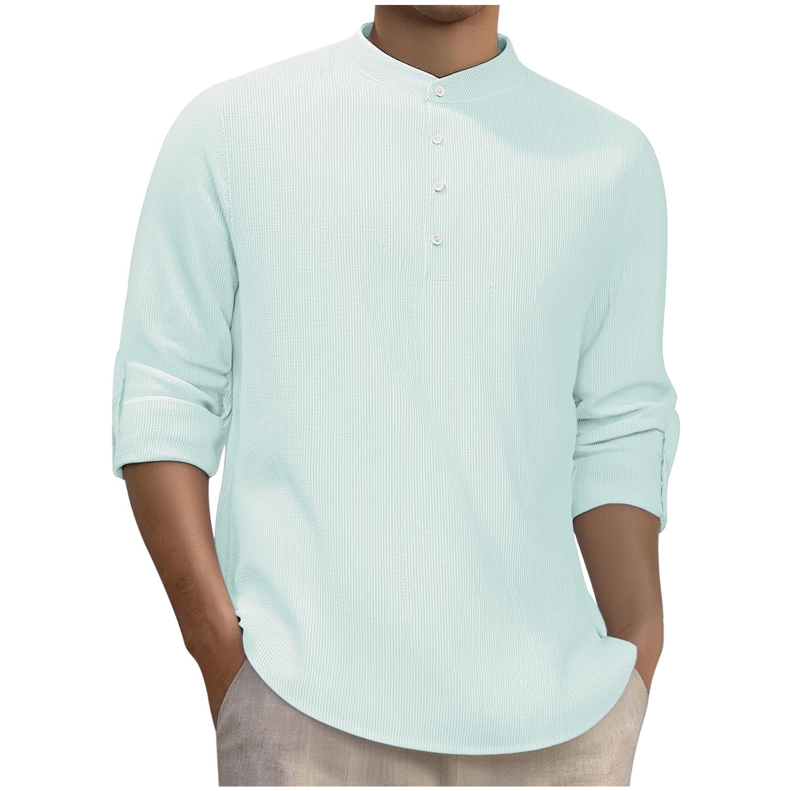 Agkizg Men Long Sleeve Shirts,Mens Casual Shirts,Men's Long Sleeve ...