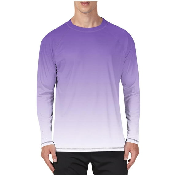 Agkizg Men Long Sleeve Shirts,Mens Casual Shirts,Mens T-Shirt Gradient ...