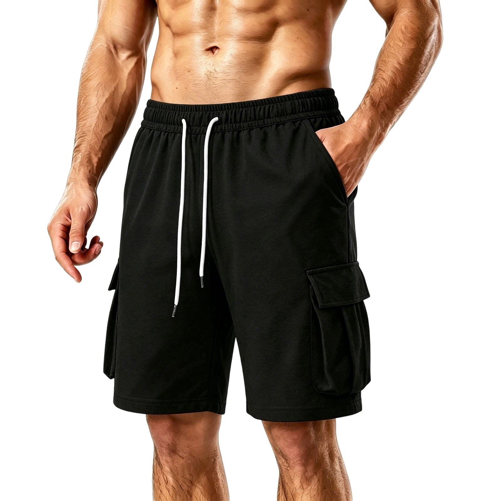 Agkizg Men's Shorts Casual 5 Inch Inseam Versatile Trendy Lazy Style ...