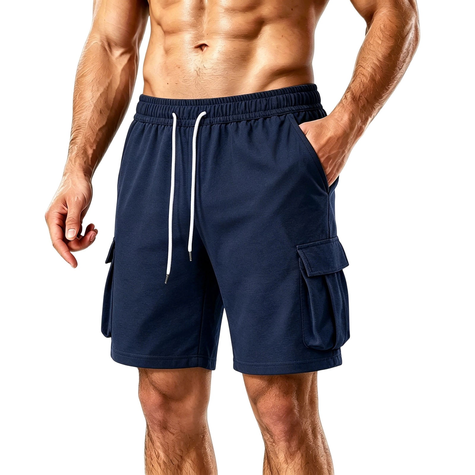 Agkizg Men's Shorts Casual 5 Inch Inseam Versatile Trendy Lazy Style ...