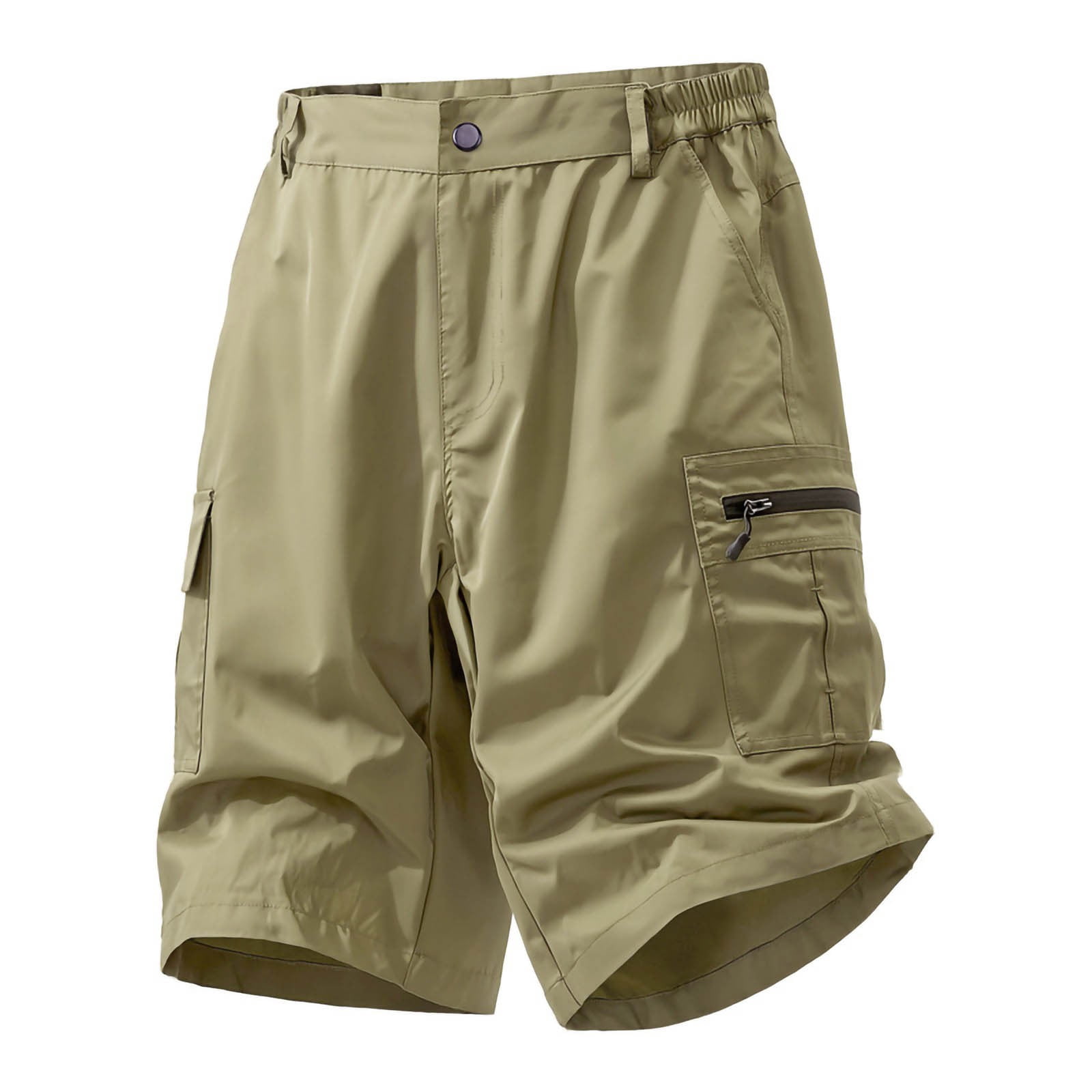 Agkizg Men's Shorts Solid Color Casual Cargo Loose Straight Leg 5 Inch ...