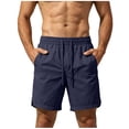 Agkizg Men's Shorts Solid Color Casual Dry Running Fitness Drawstring ...