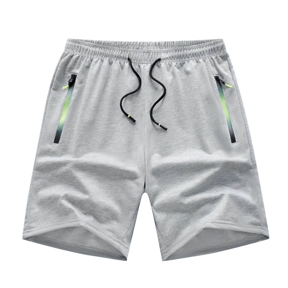 Agkizg Men's Shorts Solid Color Casual Elastic Waistband Drawstring ...