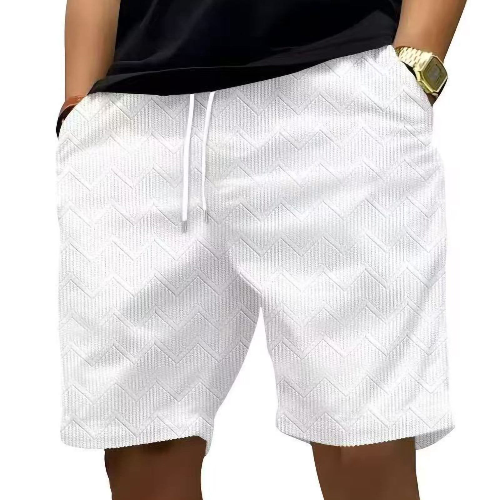 Agkizg Men's Shorts Solid Color Casual Loose 5 Inch Inseam Summer for ...