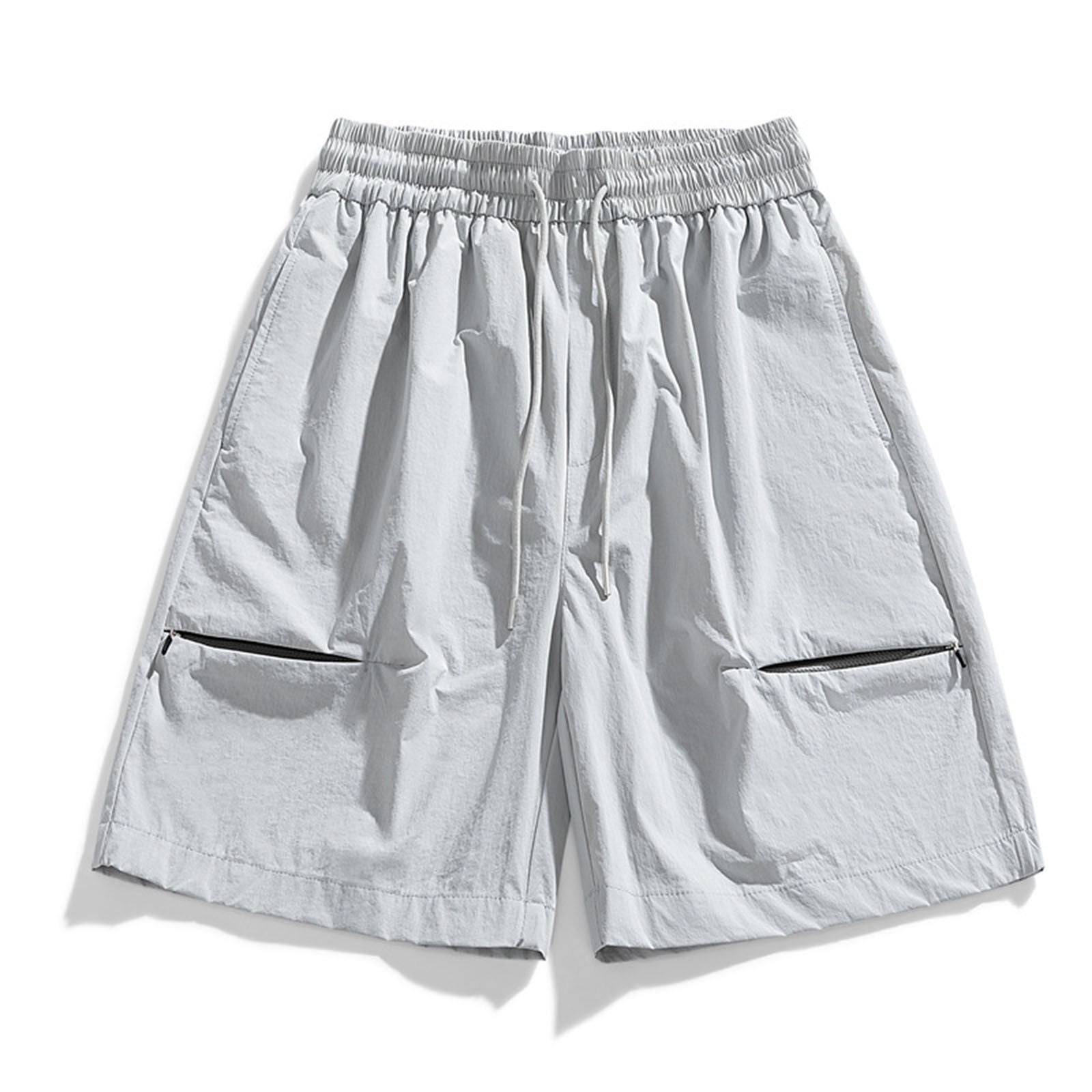 Agkizg Men's Shorts Solid Color Casual Outdoor Loose 5 Inch Inseam ...