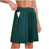 Agkizg Men's Shorts Solid Color Casual Running 5 Inch Inseam Drawstring ...