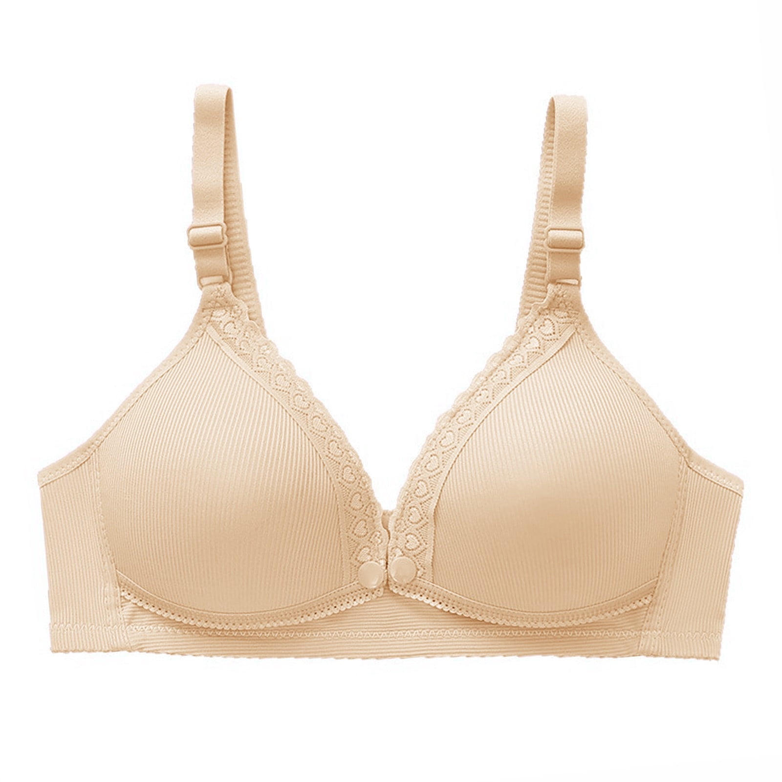 Agkizg Nursing Bras for Women Front Closure Solid Color Wireless ...