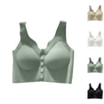 Agkizg Plus Size Bras for Women Front Closure Solid Color Wireless ...