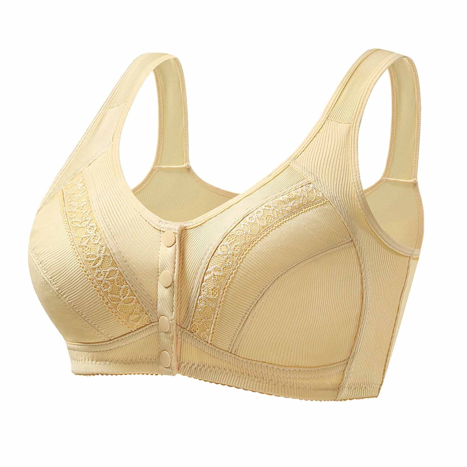 Agkizg Plus Size Front Closure Wireless Tank Bra,Push Up Breathable ...