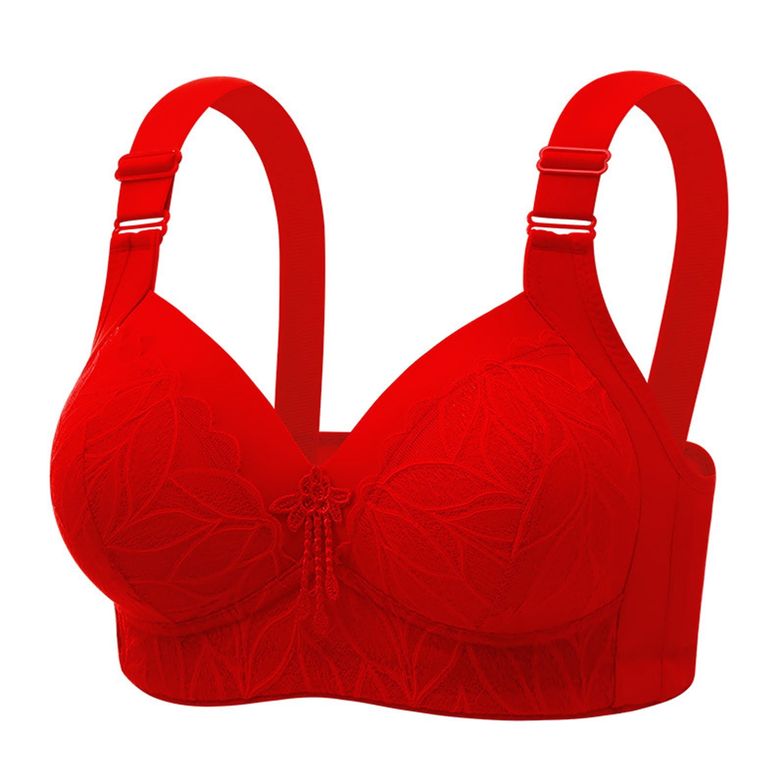 Agkizg Plus Size Lace Bra,Wireless Thin Padded Seamless Bra,Soft ...