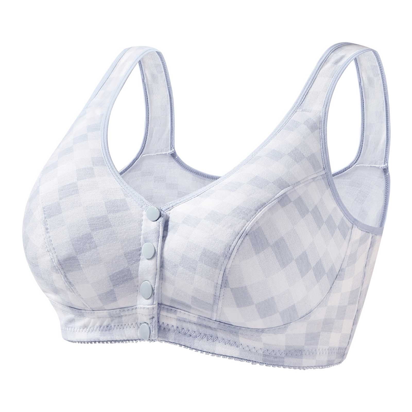 Agkizg Plus Size Plaid Front Closure Wireless Tank Bra,Push Up ...
