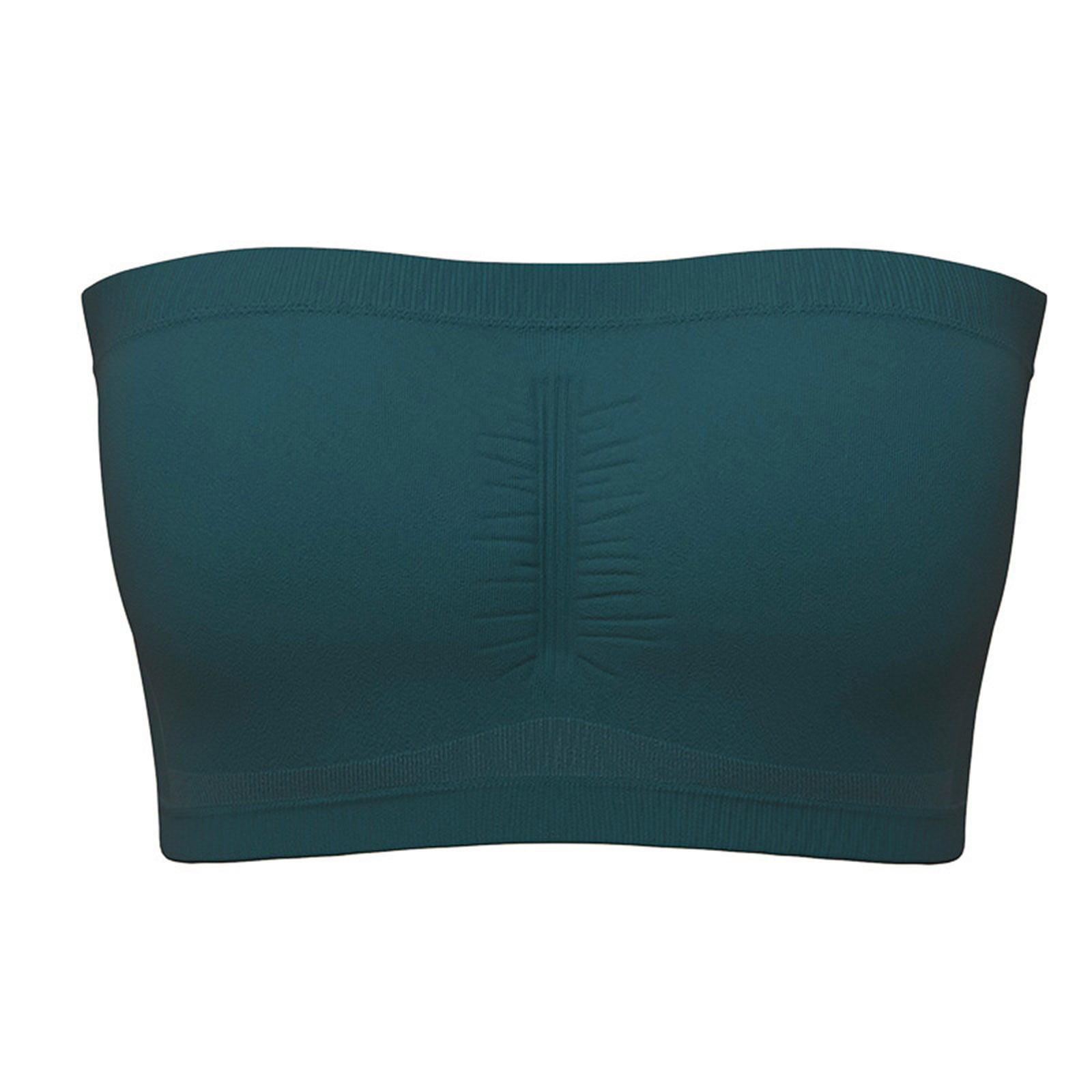 Agkizg Plus Size Strapless Bandeau Bra with Built-in Pads,Elastic ...