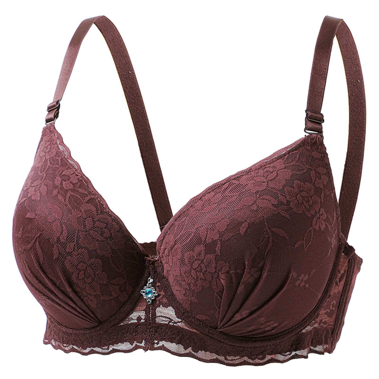 Agkizg Plus Size Underwire Bra,Thin Padded Full Coverages Push Up Bra ...