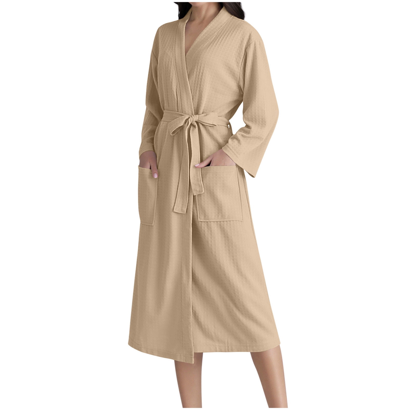 Agkizg Plus Size Women's Cottons Bathrobe,Long Robes for Women's House ...