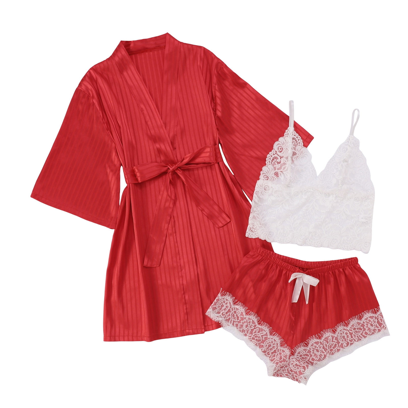 Agkizg Plus Size Women's Silk Satin Bathrobe,Long Robes for Women's ...