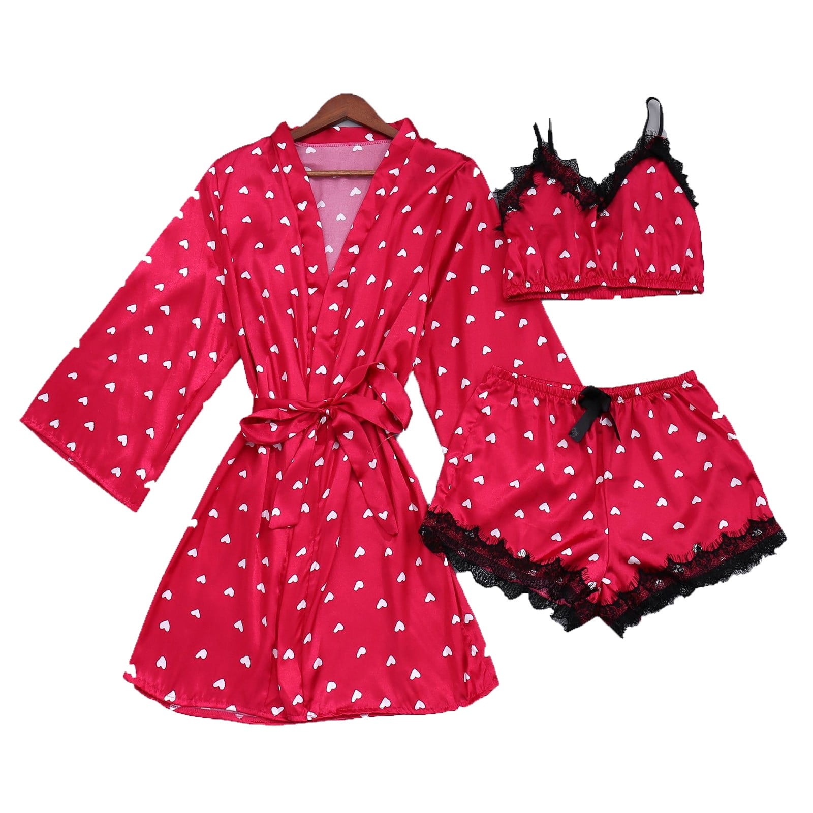Agkizg Plus Size Women's Silk Satin Bathrobe,Long Robes for Women's ...