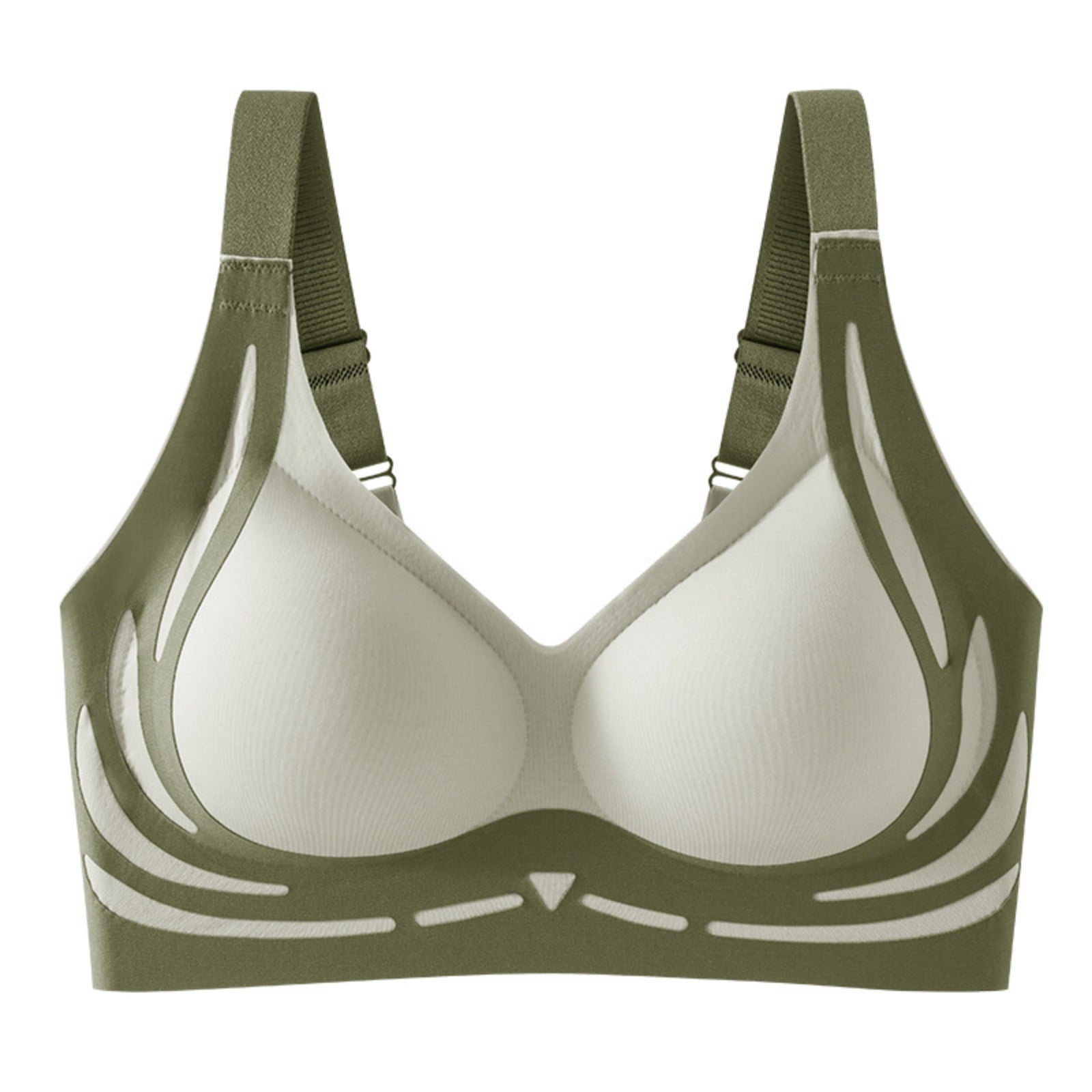 Agkizg Seamless Color Soft Support Daily Bra,Sponge Pad Fixed Cup Bra ...