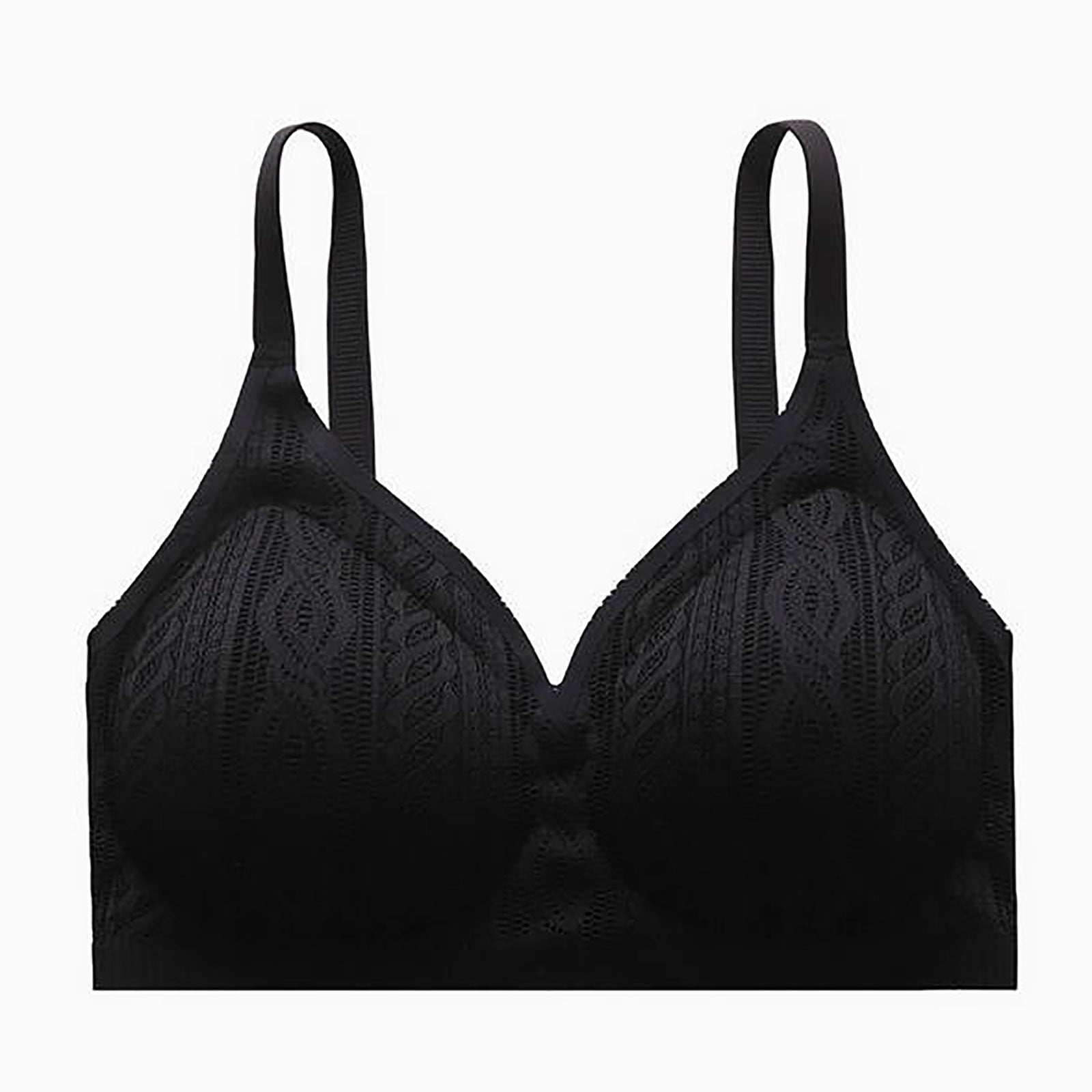Agkizg Seamless Racerback Bra Wireless 3-Hook Push Up Side Smoothing ...