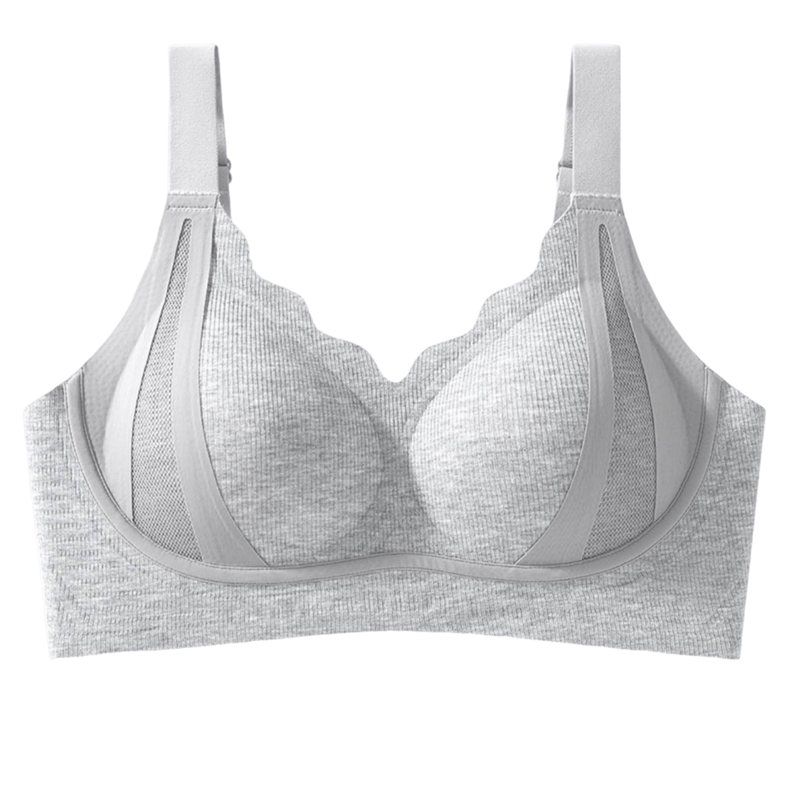 Agkizg Seamless Soft Support Wireless Bra,Thin Padded Back Beauty Push ...