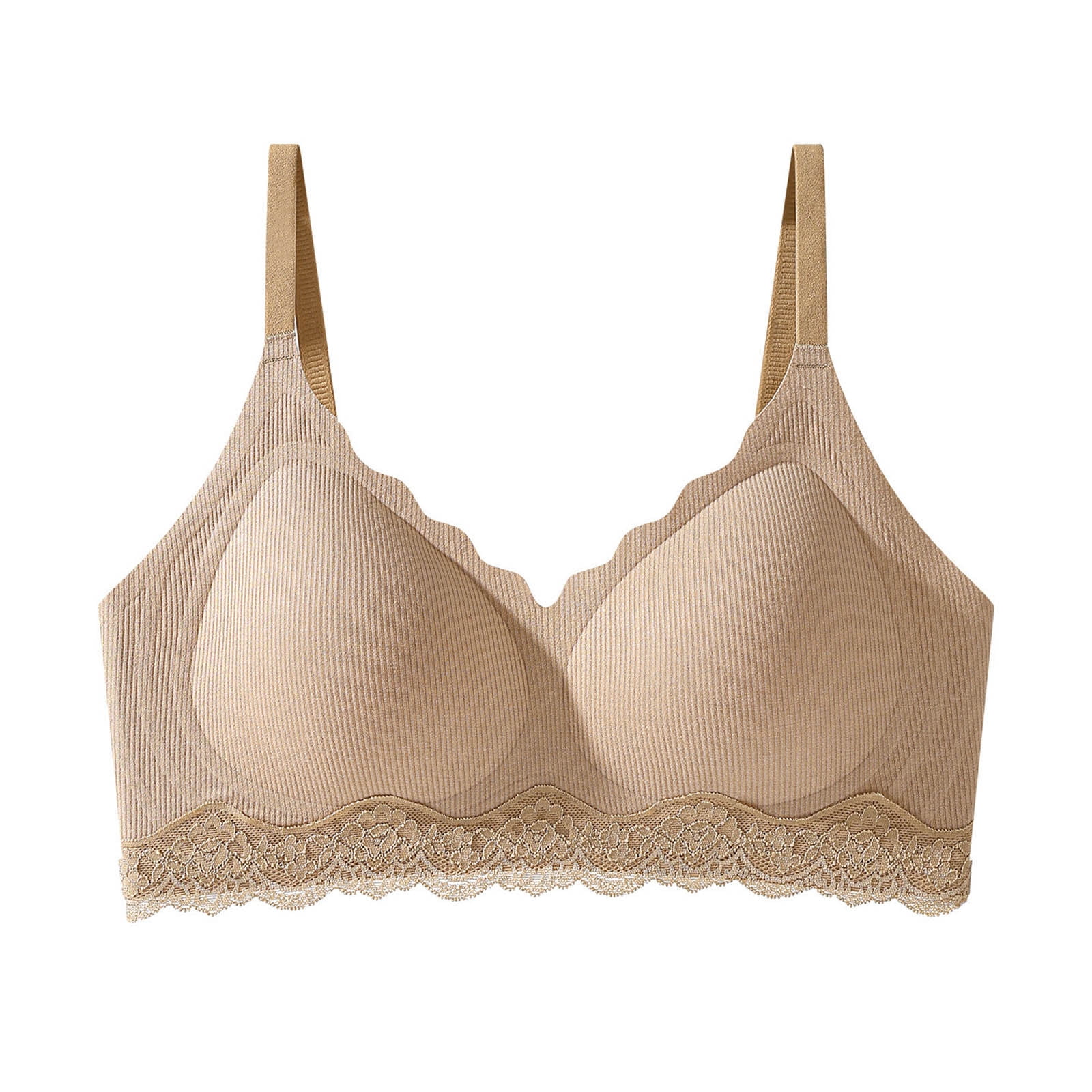 Agkizg Seamless Thin Wireless Daily Bra,Soft Support Lifting Back ...