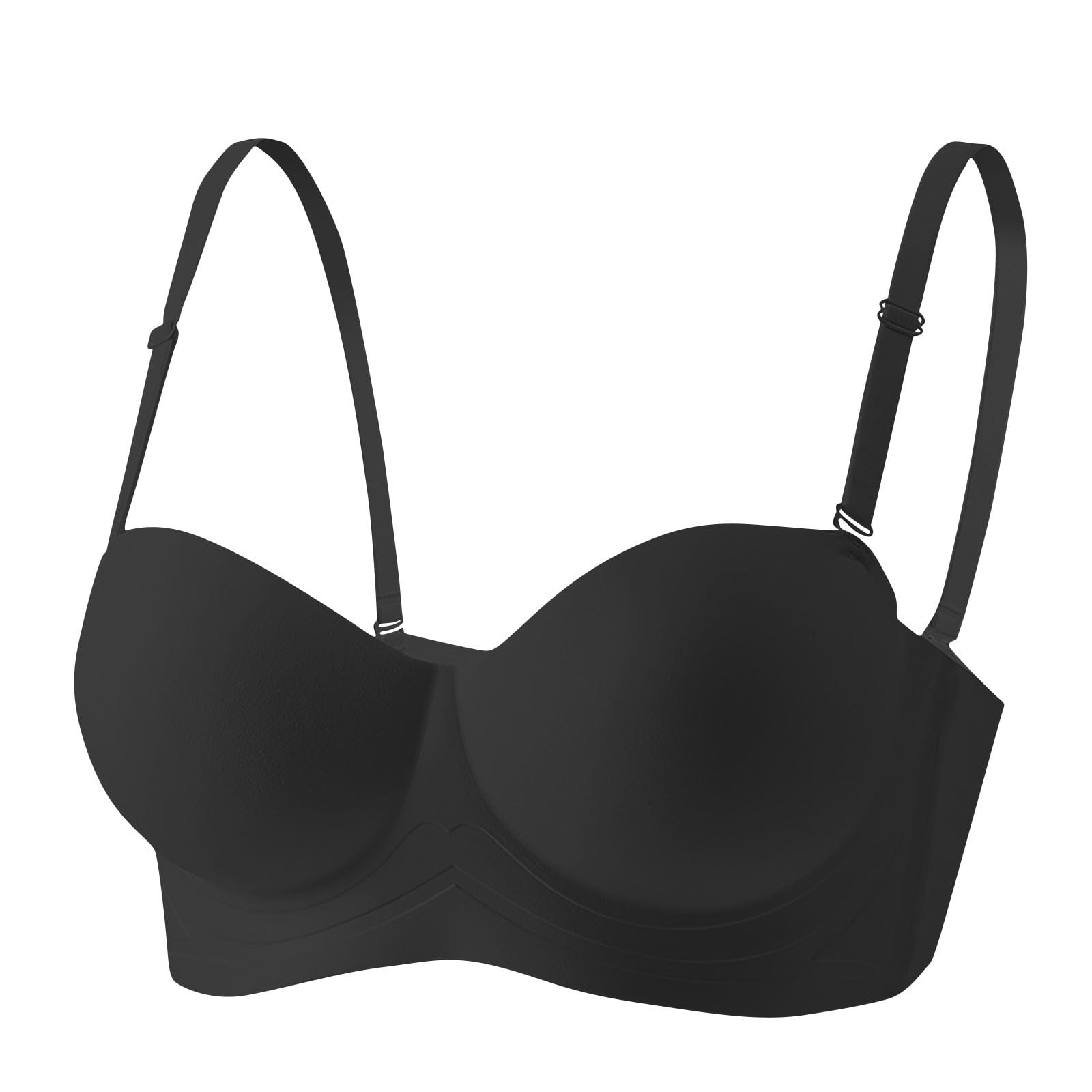 Agkizg Seamless Wireless Half Cup Bra Push Up for Small Bust Lift Side ...