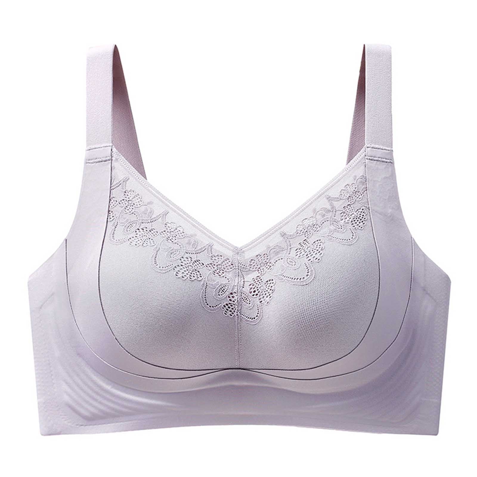 Agkizg Solid Color Lace Seamless Bra Wireless Padded Lift Push Up Soft ...